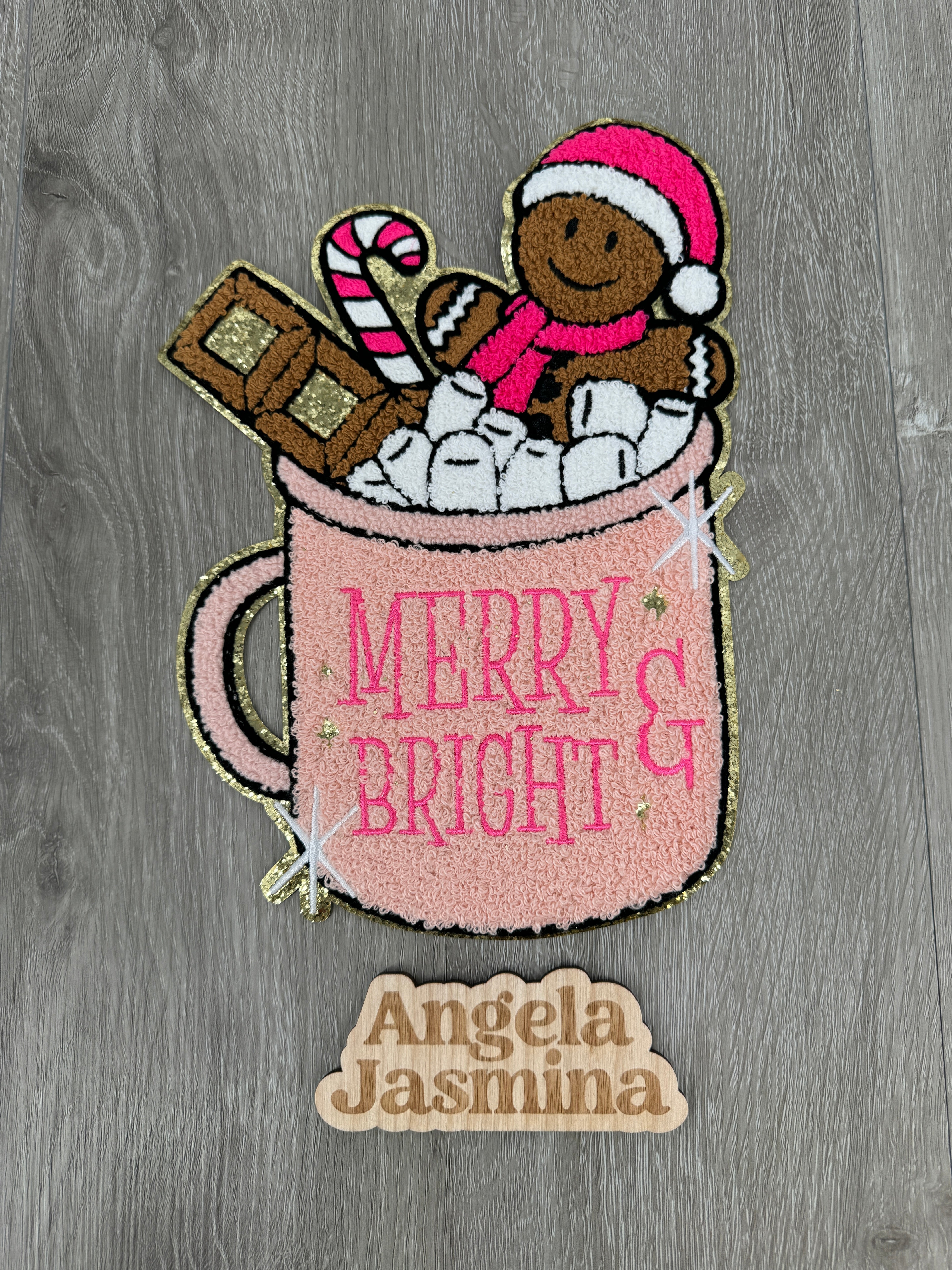 Merry and Bright Hot Cocoa Chenille Patch – Angela Jasmina