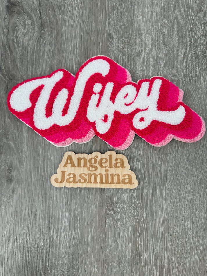 Wifey Retro Chenille Patch – Angela Jasmina